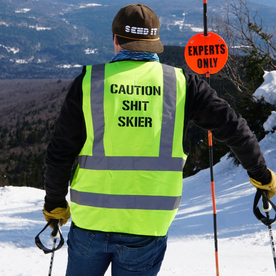 Caution Shit Skier Vest - Jerry of the Day