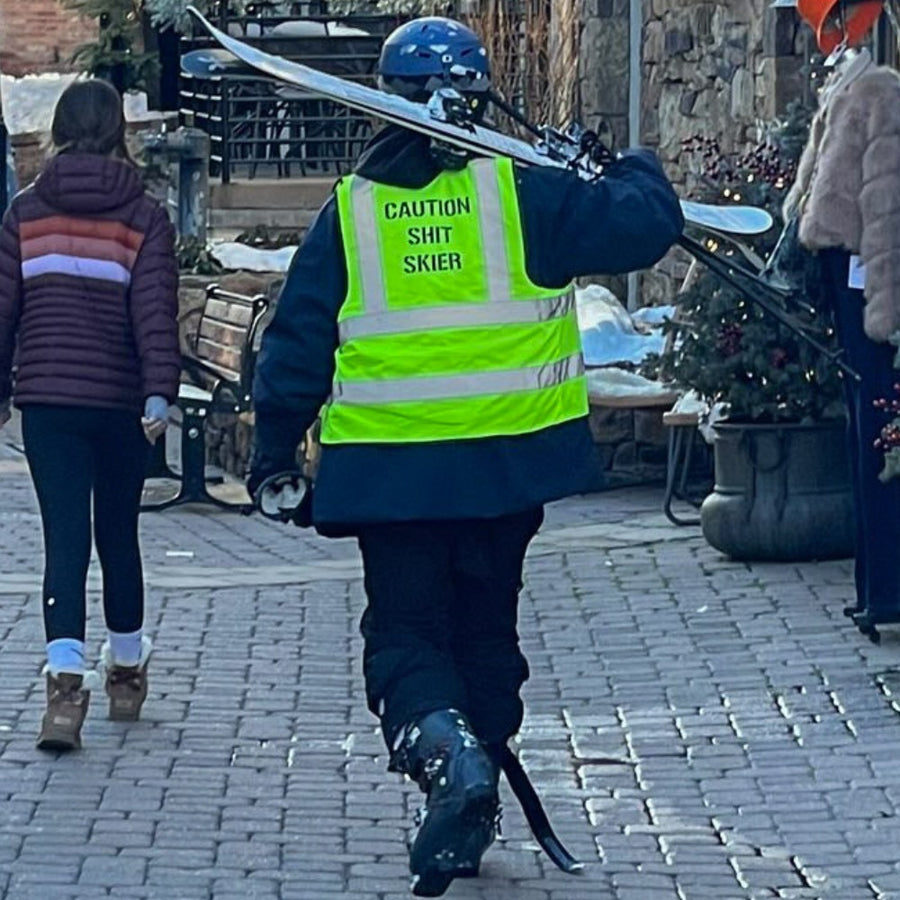 Caution Shit Skier Vest - Jerry of the Day